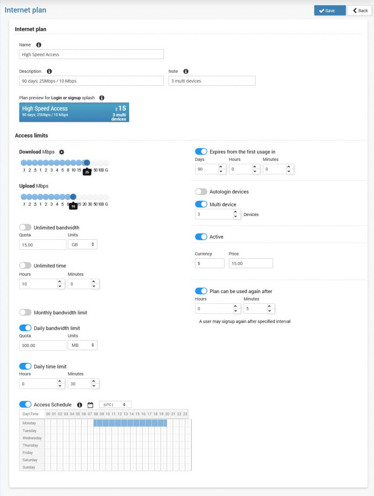 Internet Plans I Start Hotspot Cloud WiFi software
