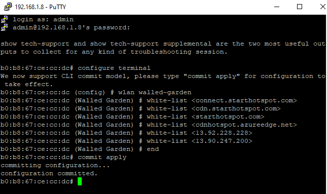 Aruba Instant IAP I Start Hotspot Cloud WiFi